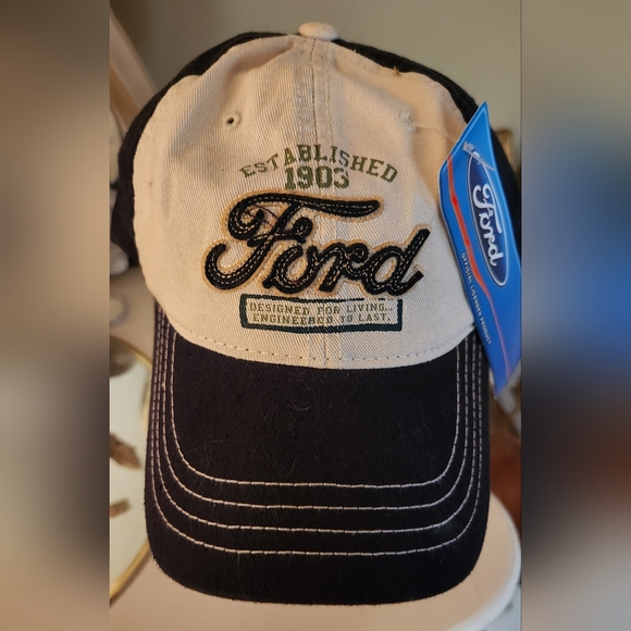 Ford | Accessories | Ford Embroidered Baseball Cap Black And Tan Never ...